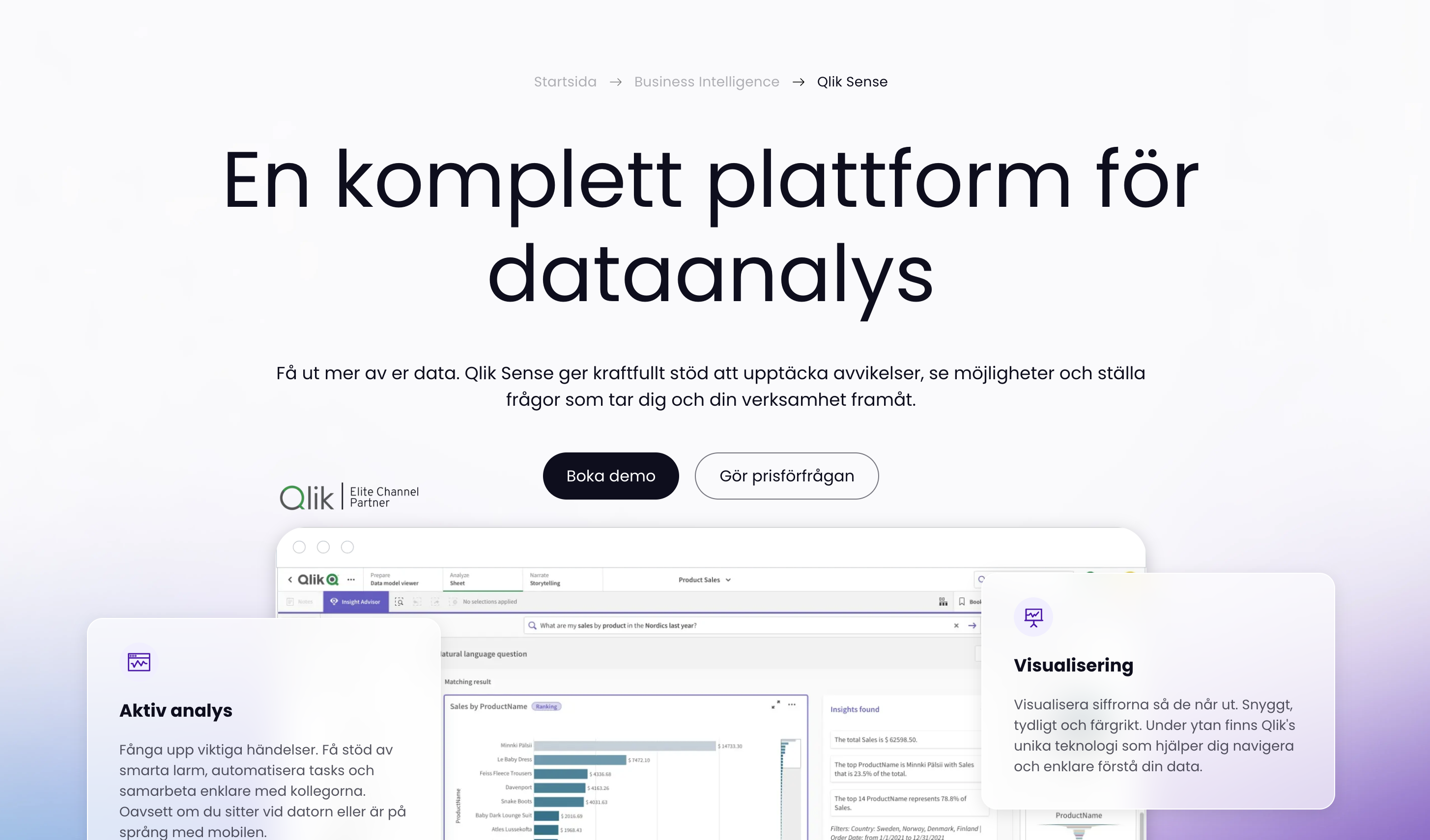 Qlik Sense - analys & rapportering av data | Exsitec